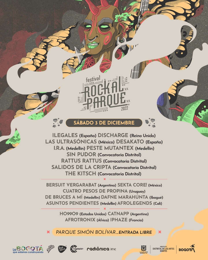 Watain, Las 1280 Almas, Bersuit Vergarabat completan el cartel de Rock al Parque 2022